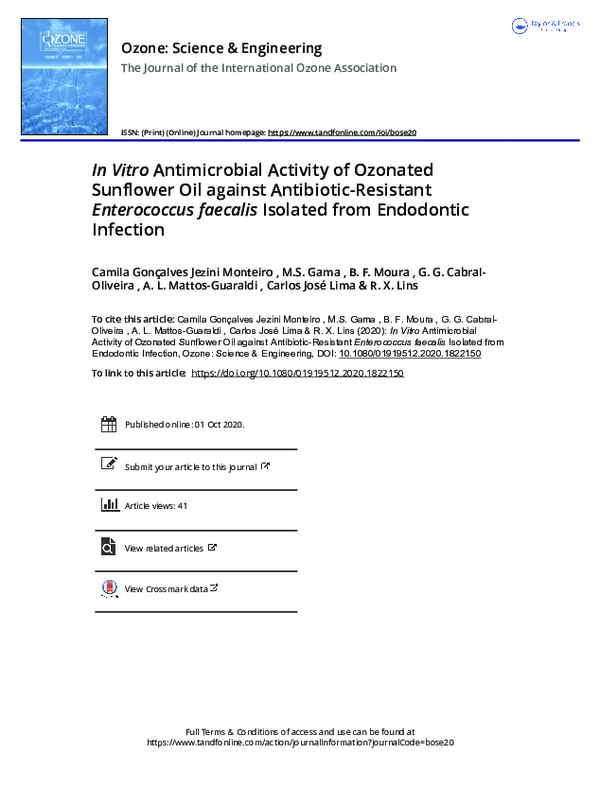 (PDF) In Vitro Antimicrobial Activity of Ozonated Sunflower Oil against Antibiotic-Resistant ...