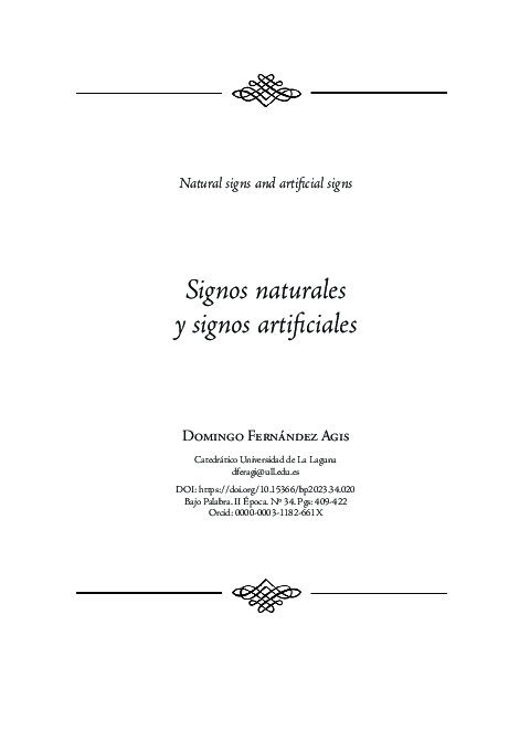 (PDF) Signos naturales y signos artificiales