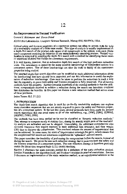 (PDF) An Improvement in Formal Verification