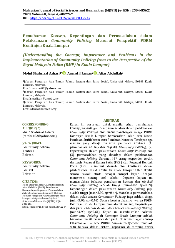(PDF) Pemahaman Konsep, Kepentingan dan Permasalahan dalam Pelaksanaan ...