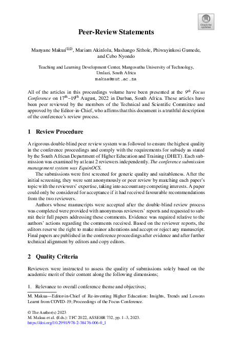 (PDF) Peer-Review Statements