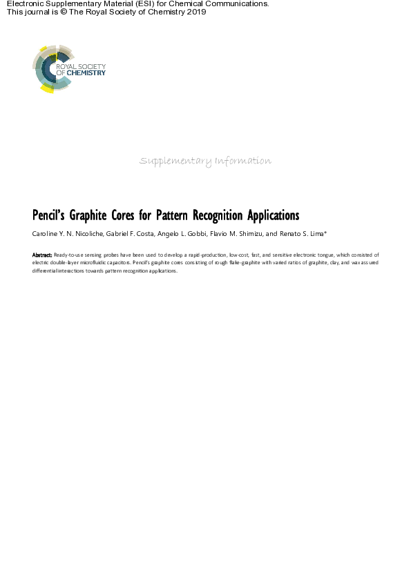 (PDF) Pencil graphite core for pattern recognition applications ...