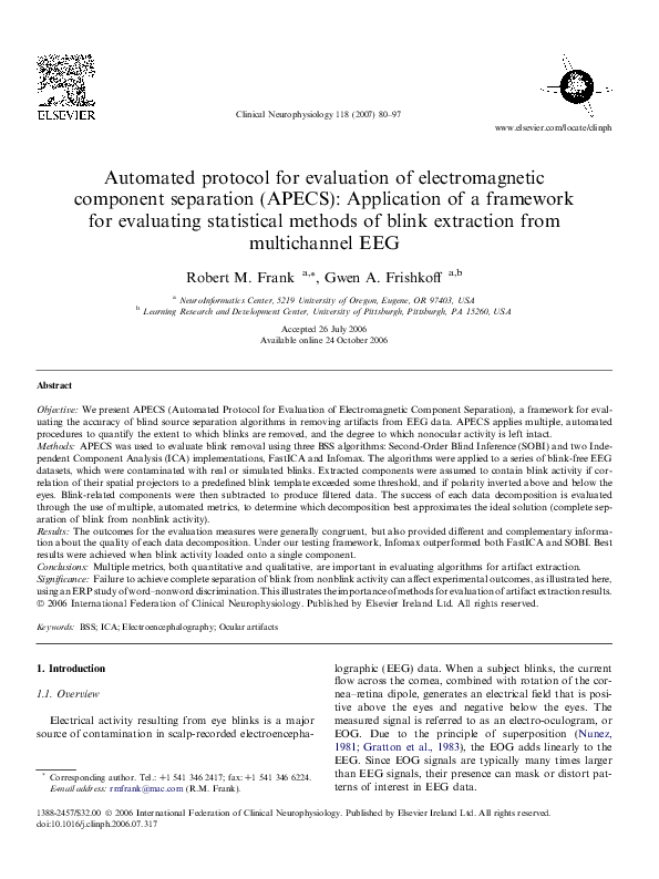 (PDF) Automated protocol for evaluation of electromagnetic component separation (APECS ...