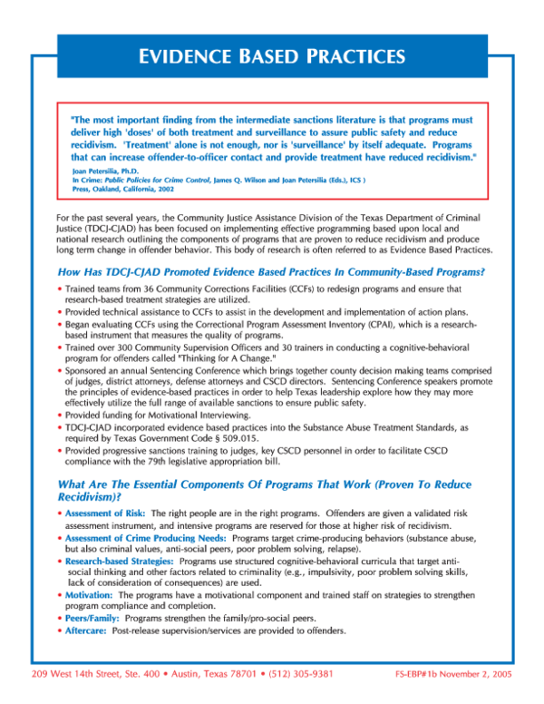 (PDF) Evidence-Based Practices