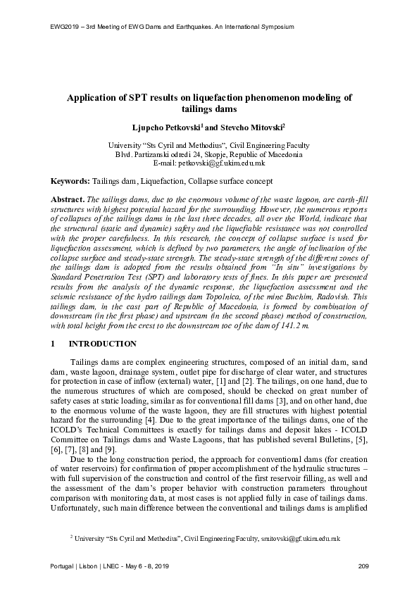 (PDF) Application of SPT results on liquefaction phenomenon modeling of ...