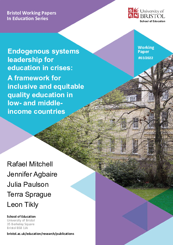 (PDF) Endogenous systems leadership for education in crises: A ...