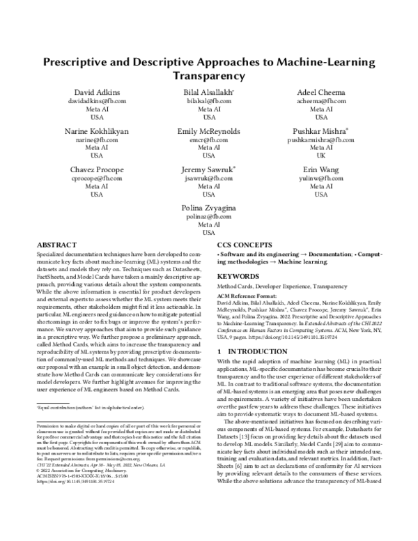 (PDF) Prescriptive and Descriptive Approaches to Machine-Learning ...