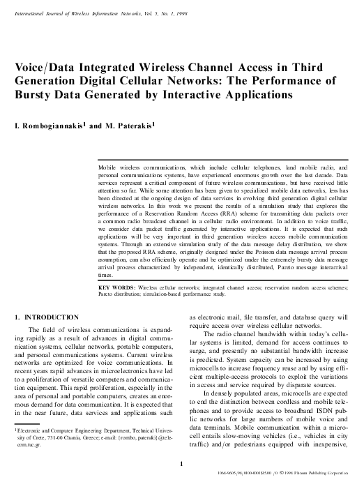 (PDF) Voice/data integrated wireless channel access in third generation digital cellular ...