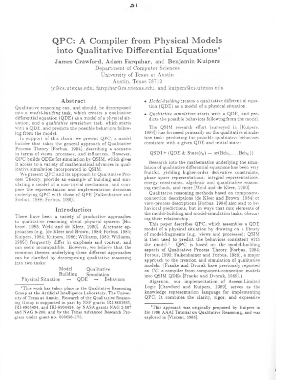 (PDF) QPC: A compiler from physical models into qualitative ...