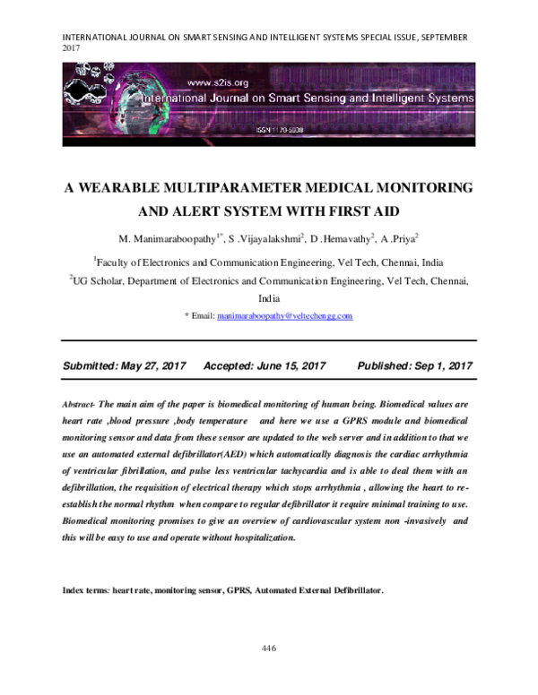 (PDF) A Wearable Multiparameter Medical Monitoring and Alert System ...