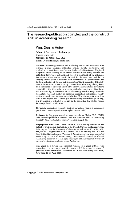(PDF) The research-publication complex and the construct shift in ...