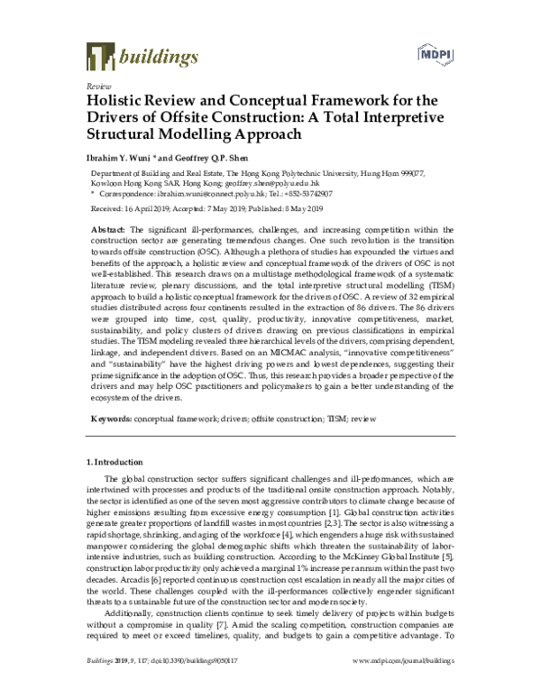(PDF) Holistic Review and Conceptual Framework for the Drivers of ...