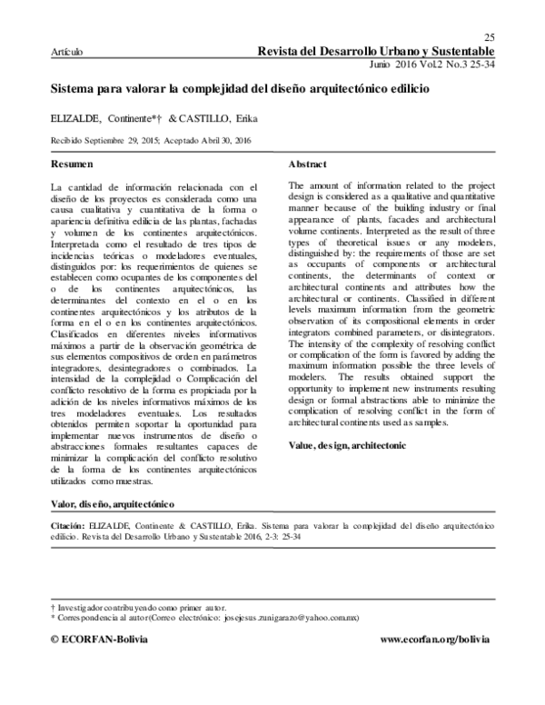(PDF) Revista del Desarrollo Urbano y Sustentable Sistema para valorar la complejidad del diseño ...