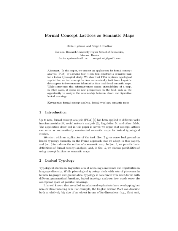 (PDF) Formal Concept Lattices as Semantic Maps