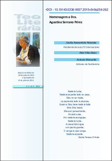 (PDF) Homenagem a Dra. Agustina Serrano Pérez