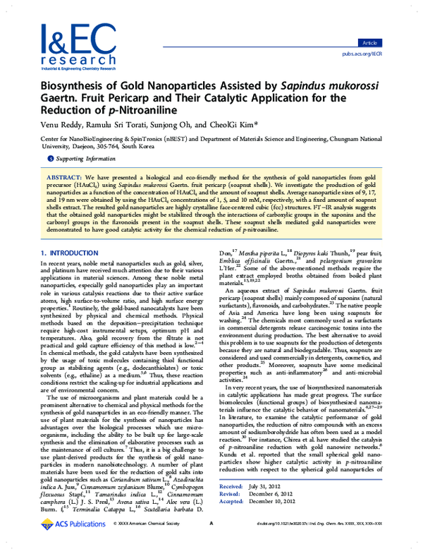(PDF) Biosynthesis of Gold Nanoparticles Assisted by Lipopeptide Biosurfactant Derived from ...