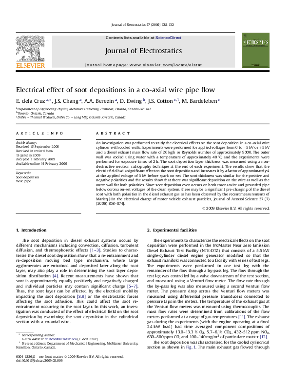 (PDF) Electrical effect of soot depositions in a co-axial wire pipe flow