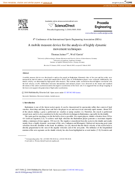 (PDF) A mobile measure device for the analysis of highly dynamic ...