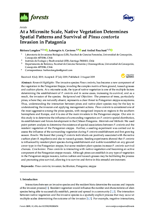 (PDF) At a Microsite Scale, Native Vegetation Determines Spatial ...