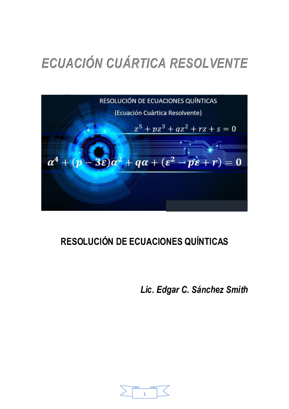 (PDF) ECUACIÓN CUÁRTICA RESOLVENTE