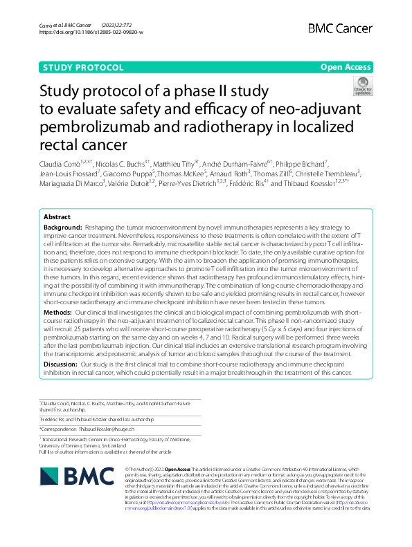 (PDF) Study Protocol of A Phase II Study to Evaluate Safety and Efficacy of Neo-adjuvant ...
