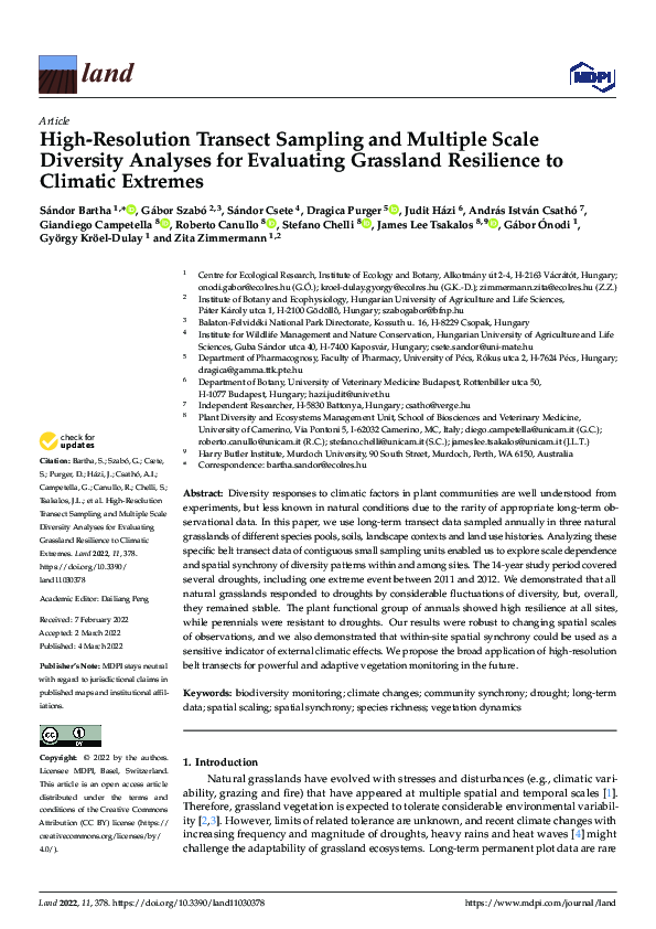 Pdf High Resolution Transect Sampling And Multiple Scale Diversity Analyses For Evaluating