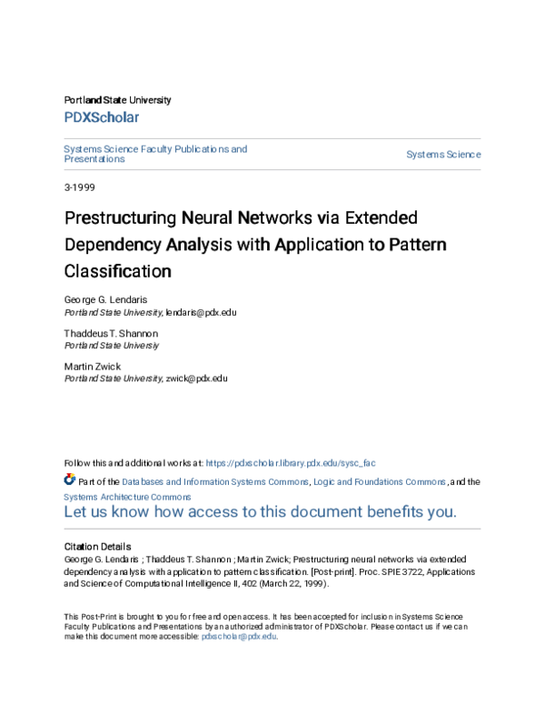 (PDF) Enhanced Neural Networks with Dependency Analysis