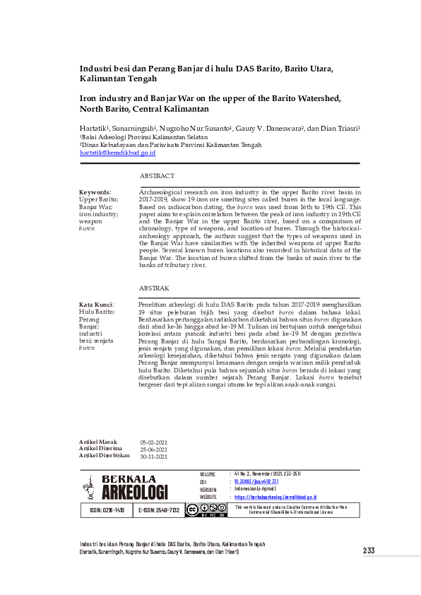 (PDF) Industri besi dan Perang Banjar di hulu DAS Barito, Barito Utara ...