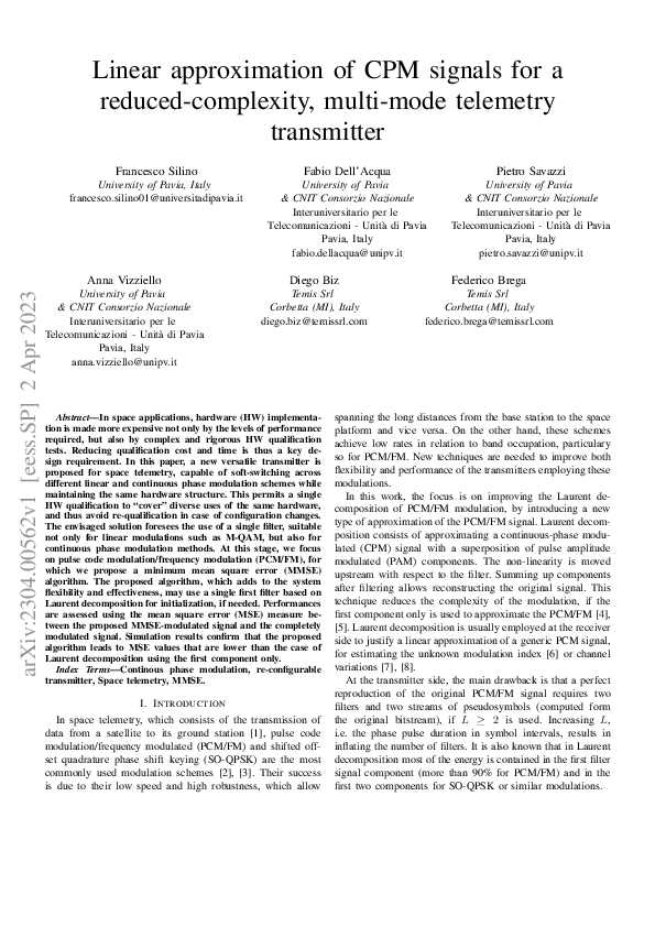 (PDF) Linear approximation of CPM signals for a reduced-complexity ...