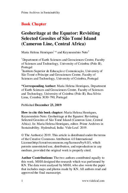 (PDF) Geoheritage at the Equator: Revisiting Selected Geosites of São ...