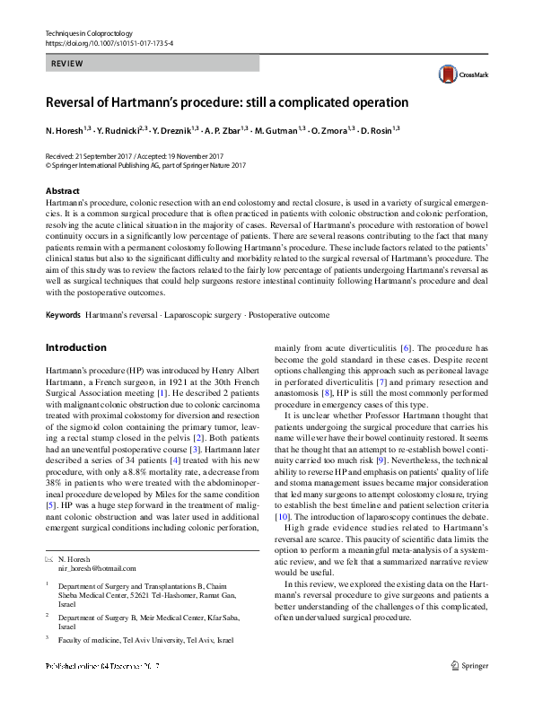 (PDF) Reversal of Hartmann's procedure: still a complicated operation