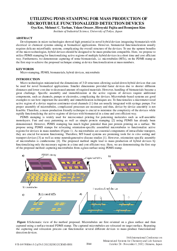 (PDF) Utilizing PDMS Stamping for Mass Production of Microtubule ...
