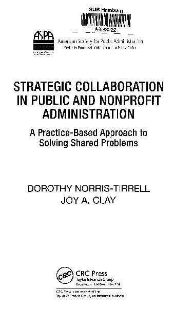 (PDF) Strategic Collaboration in Public and Nonprofit Administration