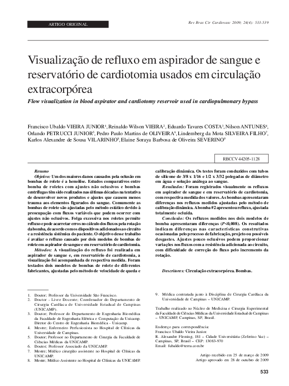 (PDF) Flow visualization in blood aspirator and cardiotomy reservoir ...