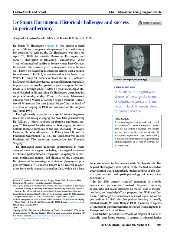 (PDF) Dr Stuart Harrington: Historical challenges and success in ...