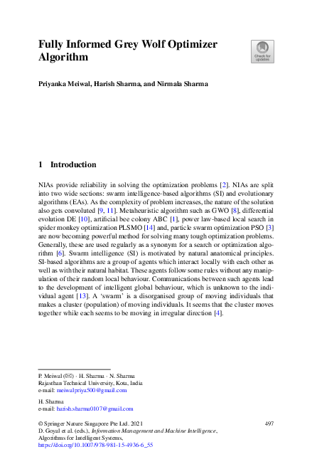 (PDF) Fully Informed Grey Wolf Optimizer Algorithm