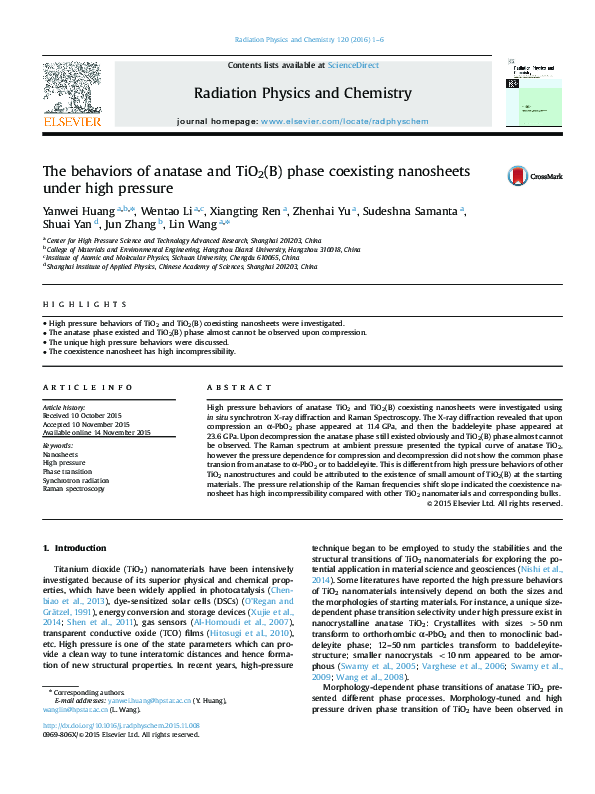 (PDF) The behaviors of anatase and TiO2(B) phase coexisting nanosheets ...