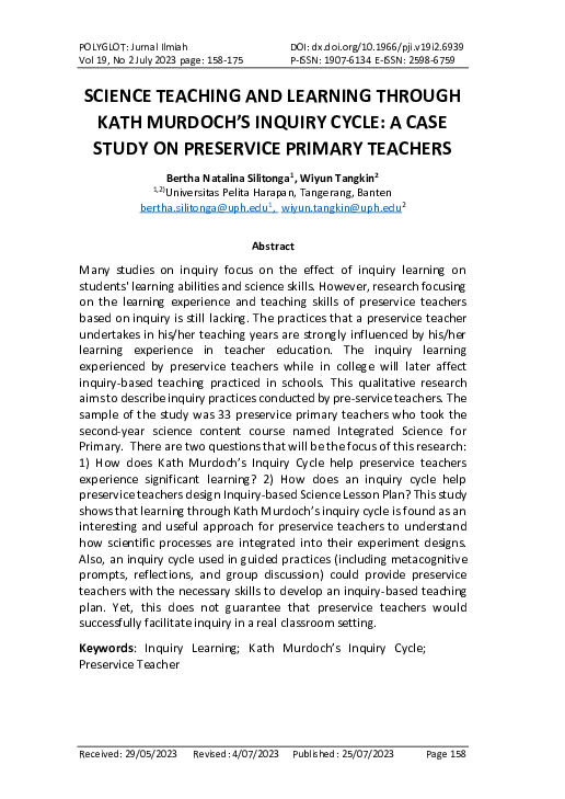 (PDF) Science Teaching and Learning Through Kath Murdoch’s Inquiry ...