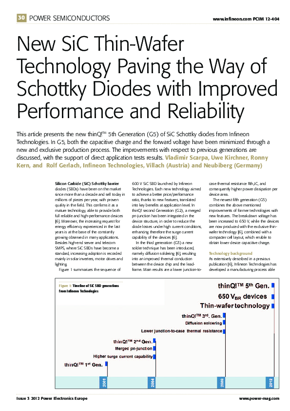(PDF) New SiC Thin-Wafer Technology Paving the Way of Schottky Diodes ...