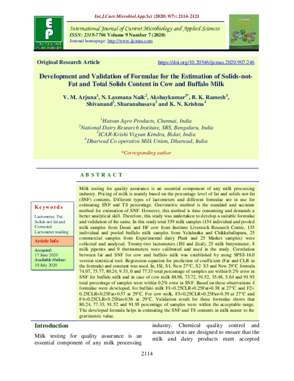 (PDF) Development and Validation of Formulae for the Estimation of ...
