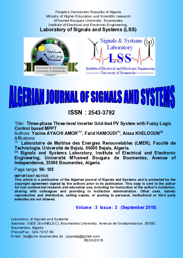 Pdf Three Phase Three Level Inverter Grid Tied Pv System With Fuzzy Logic Control Based Mppt