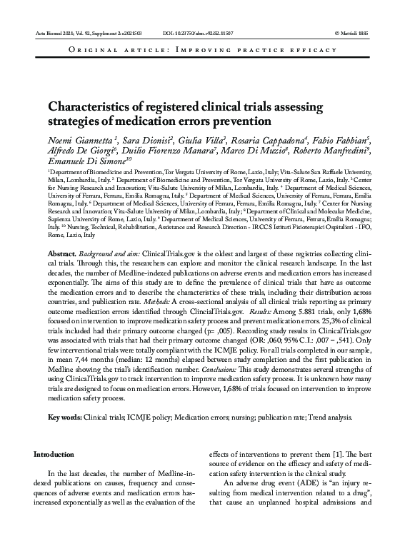 (PDF) Characteristics of registered clinical trials assessing ...