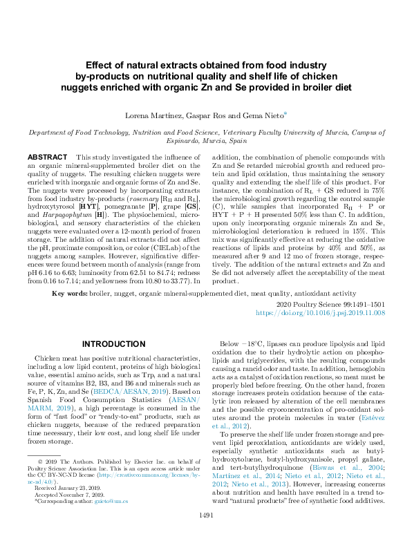 (PDF) Effect of natural extracts obtained from food industry by ...