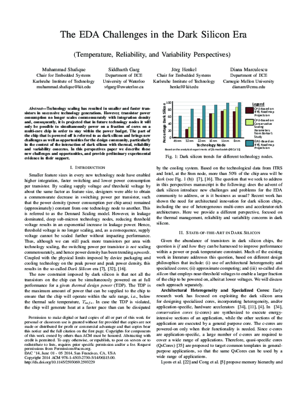 (PDF) The EDA Challenges in the Dark Silicon Era