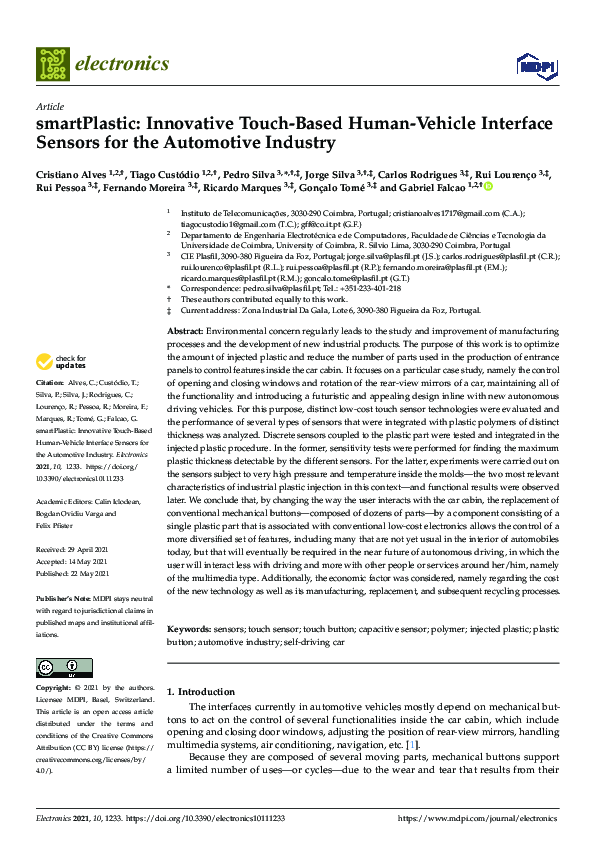 (PDF) smartPlastic: Innovative Touch-Based Human-Vehicle Interface ...