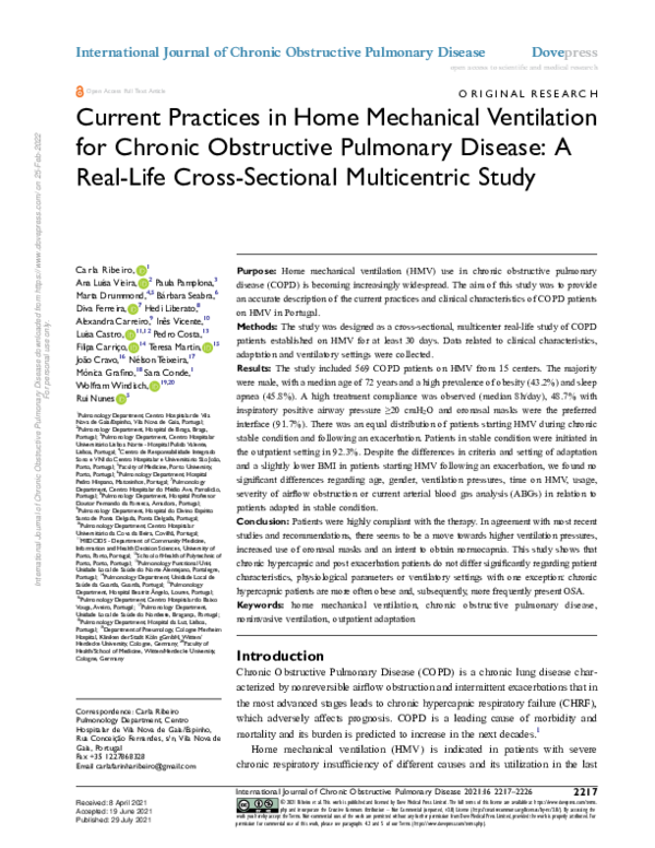 (PDF) Current Practices in Home Mechanical Ventilation for Chronic ...