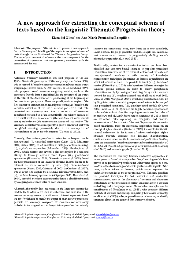 (PDF) A new approach for extracting the conceptual schema of texts based on the linguistic ...