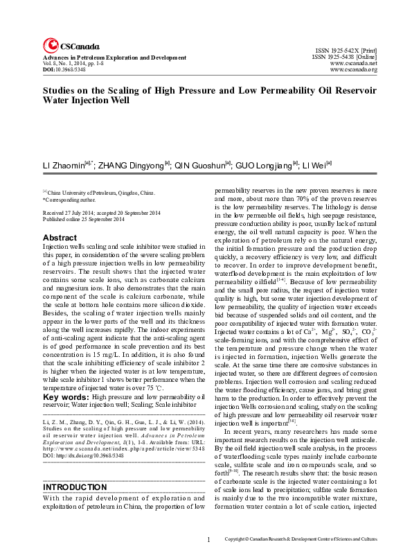 (PDF) A Case Study of Water Injection Well Stimulation in a Low ...