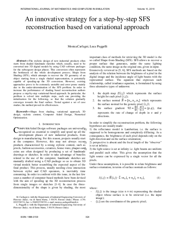 (PDF) An Innovative Strategy for a Step-by-Step SFS Reconstruction ...