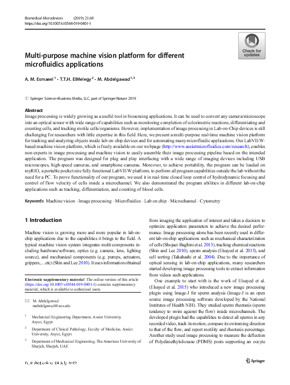 (PDF) Multi-purpose machine vision platform for different microfluidics ...